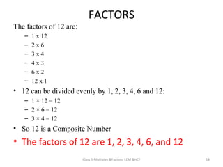 Lesson plan multiple and factors.ppt v 3 | PPT