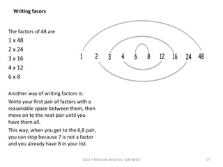 Lesson plan multiple and factors.ppt v 3 | PPT