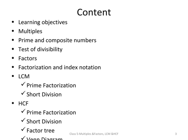 Lesson plan multiple and factors.ppt v 3 | PPT