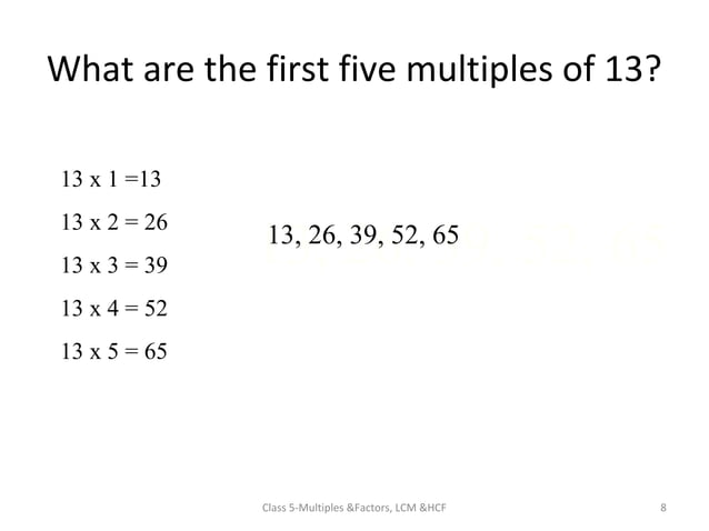 Lesson plan multiple and factors.ppt v 3 | PPT