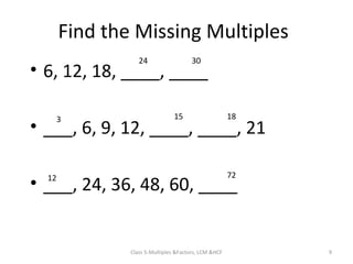 Lesson plan multiple and factors.ppt v 3 | PPT