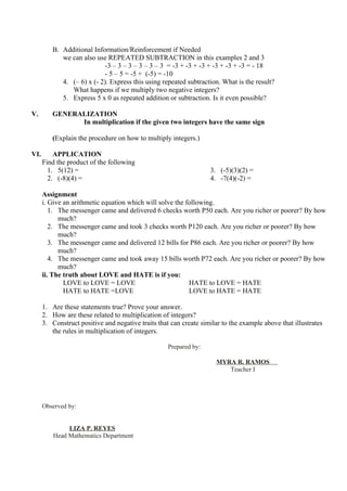 LESSON PLAN multiplication of integers.docx