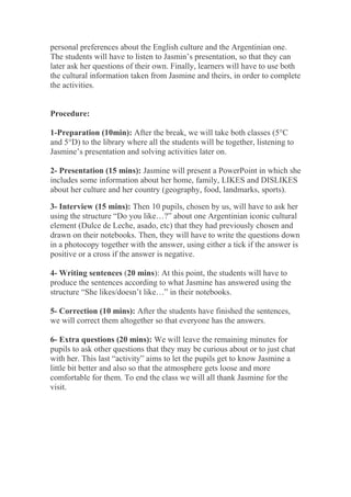 Lesson plan N°3 Assad - Ramirez | PDF