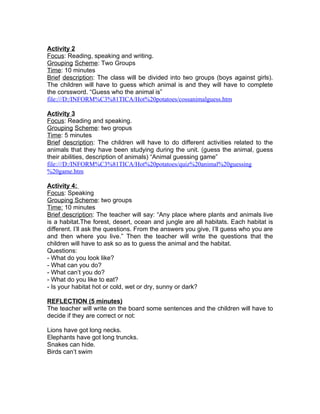 Lesson plan nº 3 revision | PDF