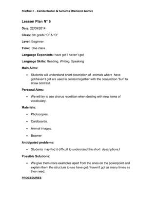 Lesson plan N° 6 | DOC | Reptiles | Pets