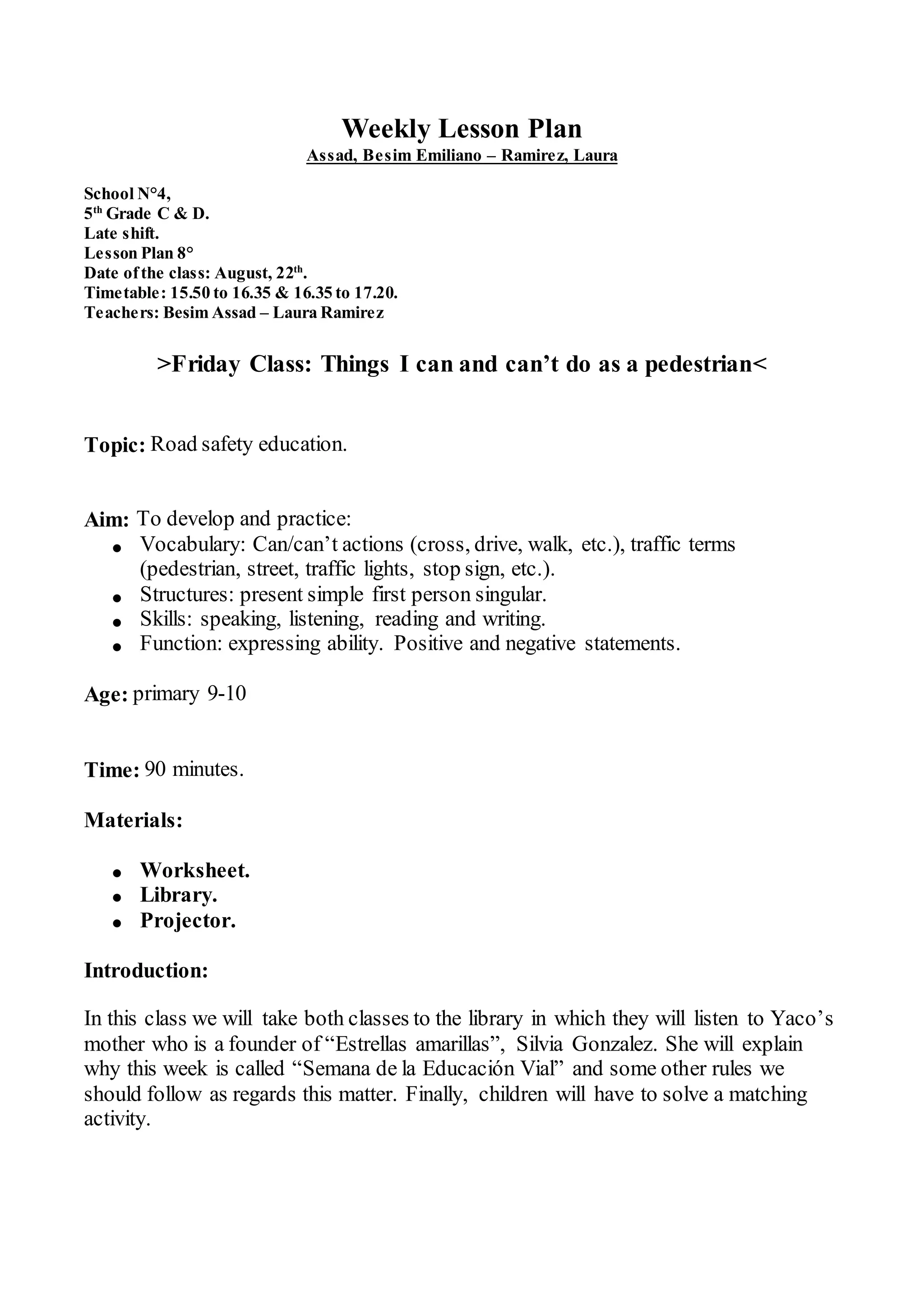 Lesson plan n8 assad - ramirez | DOCX