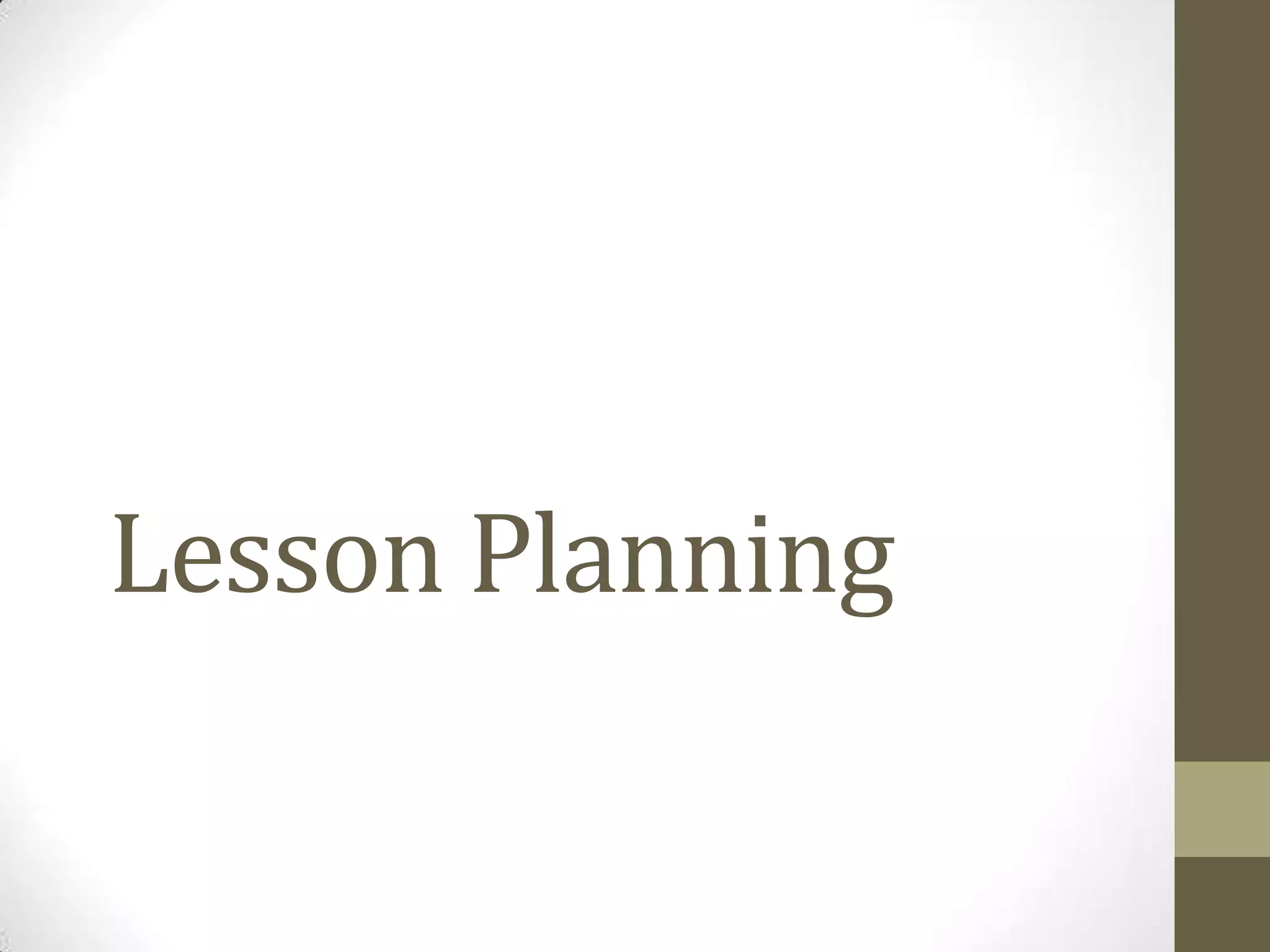 Lesson planning | PPT