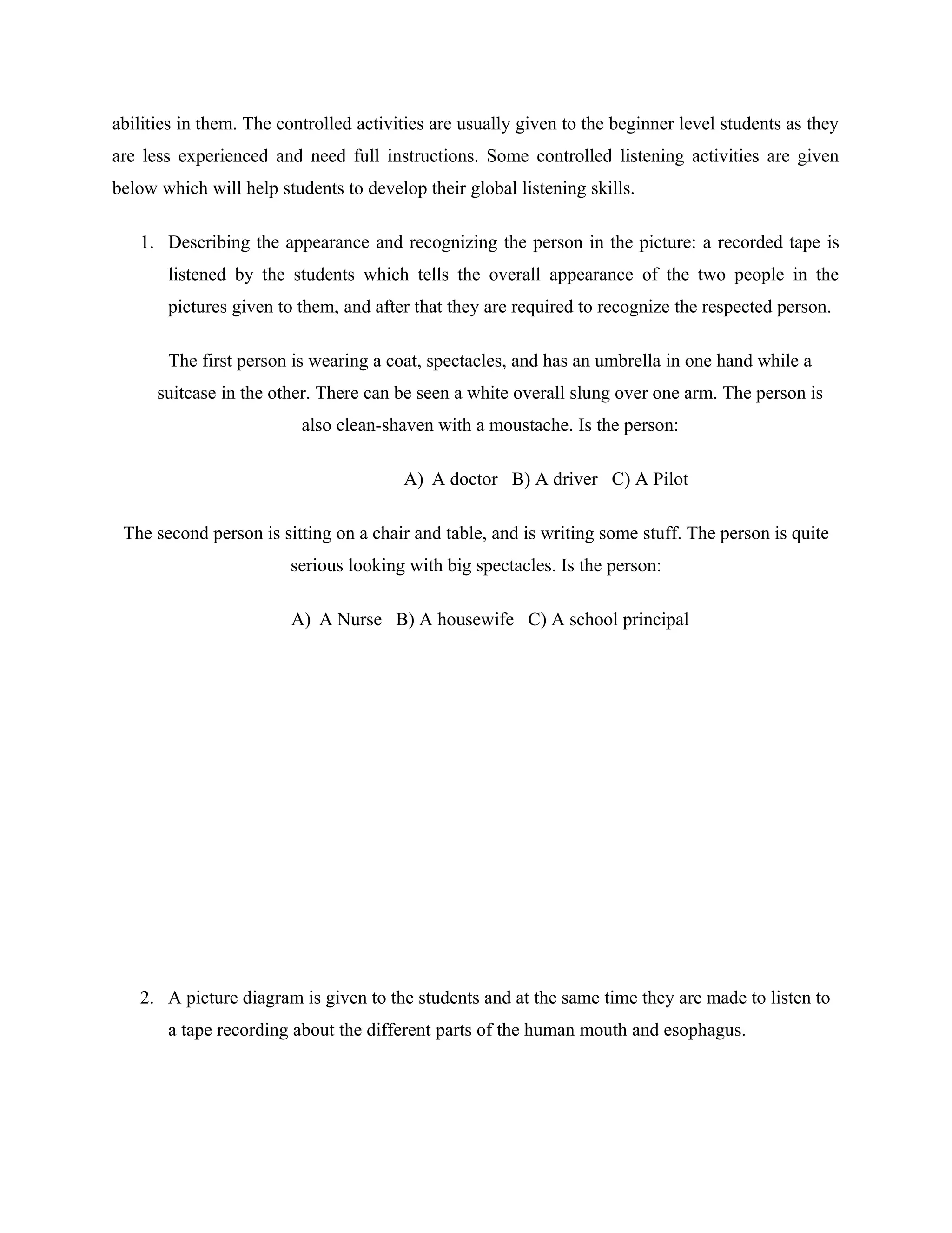 A LESSON PLAN ON LISTENING SKILLS | DOC