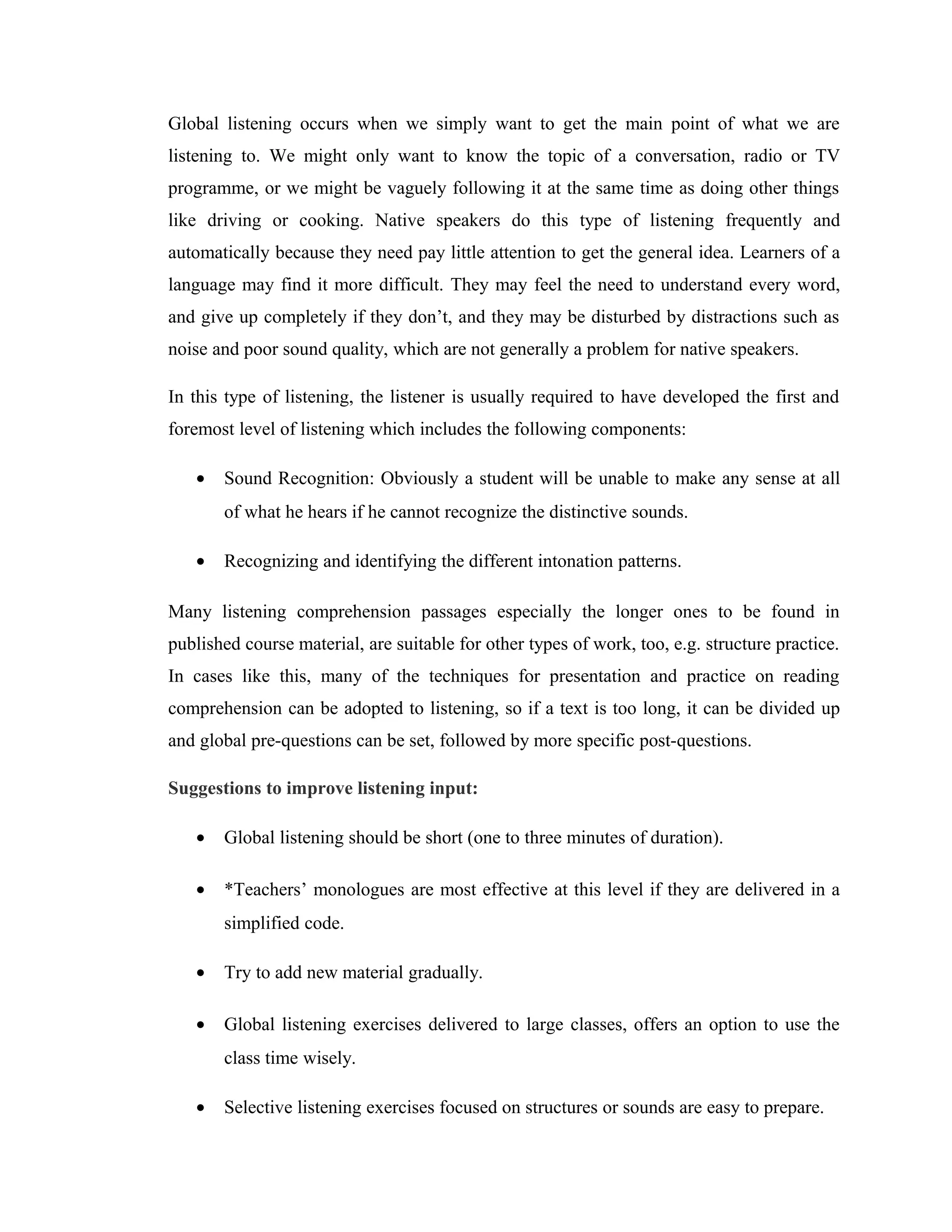 A LESSON PLAN ON LISTENING SKILLS | DOC