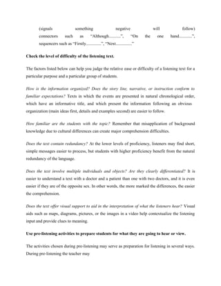 A LESSON PLAN ON LISTENING SKILLS | DOC