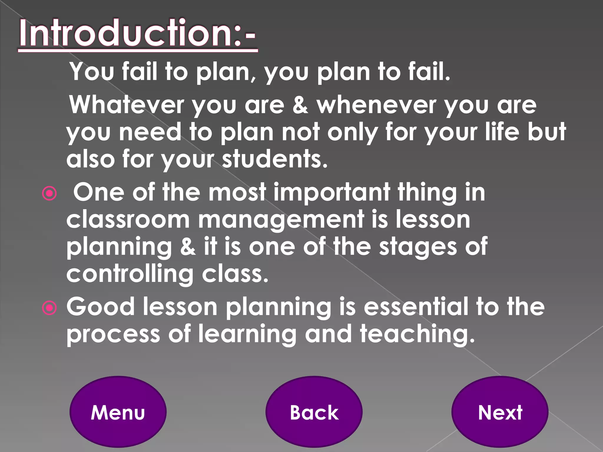 Lesson planning | PPTX