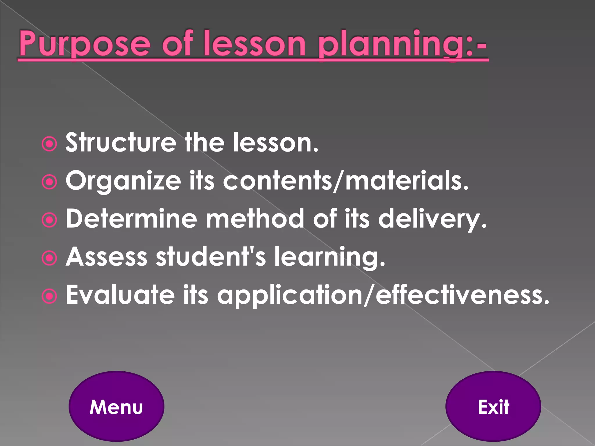 Lesson planning | PPTX