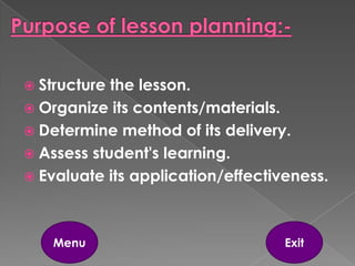Lesson planning | PPTX