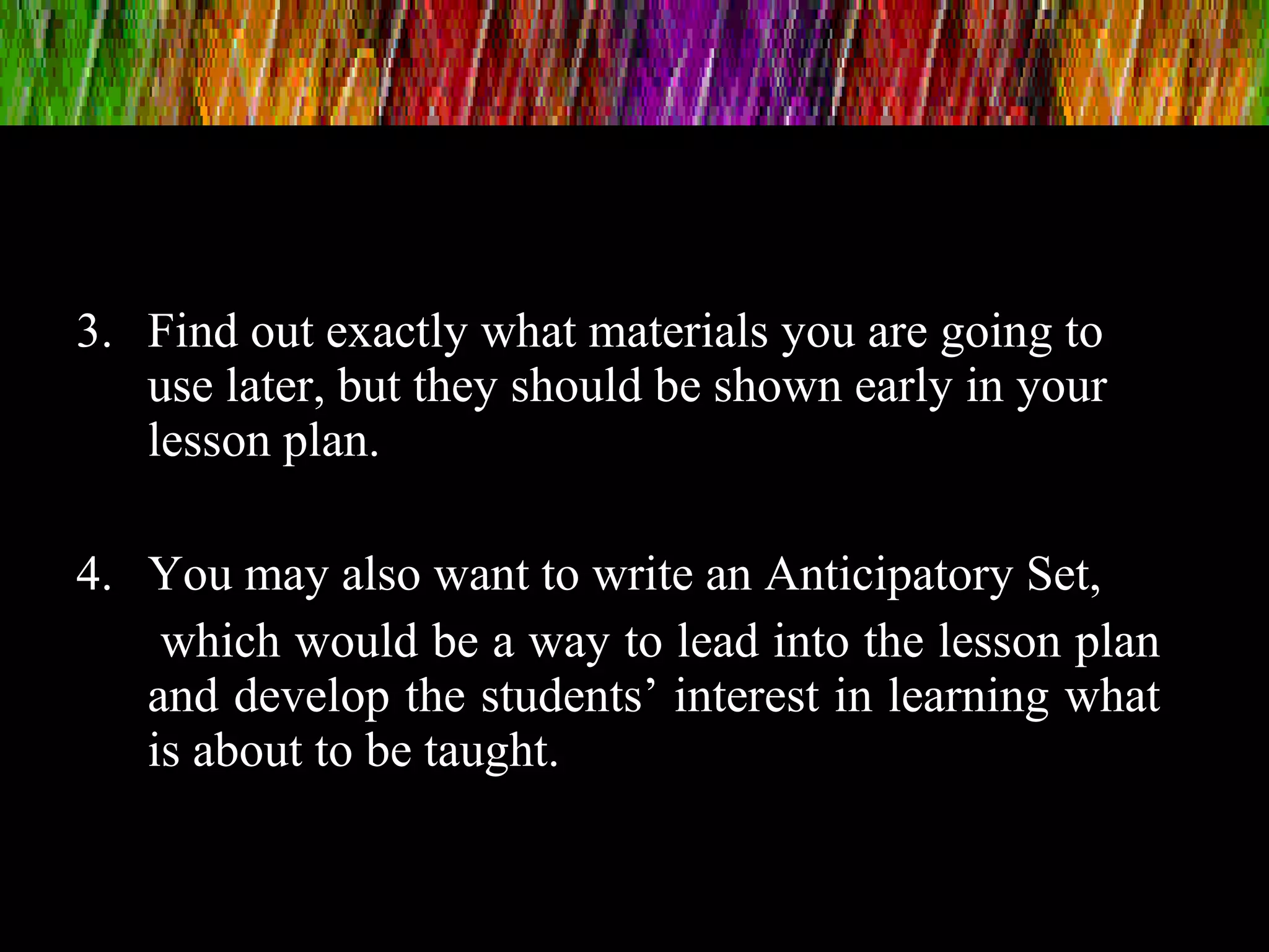 Lesson planning | POT