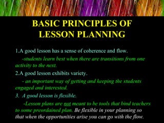 Lesson planning | POT