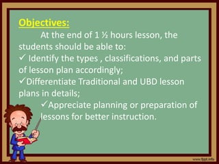 Lesson planning | PPTX