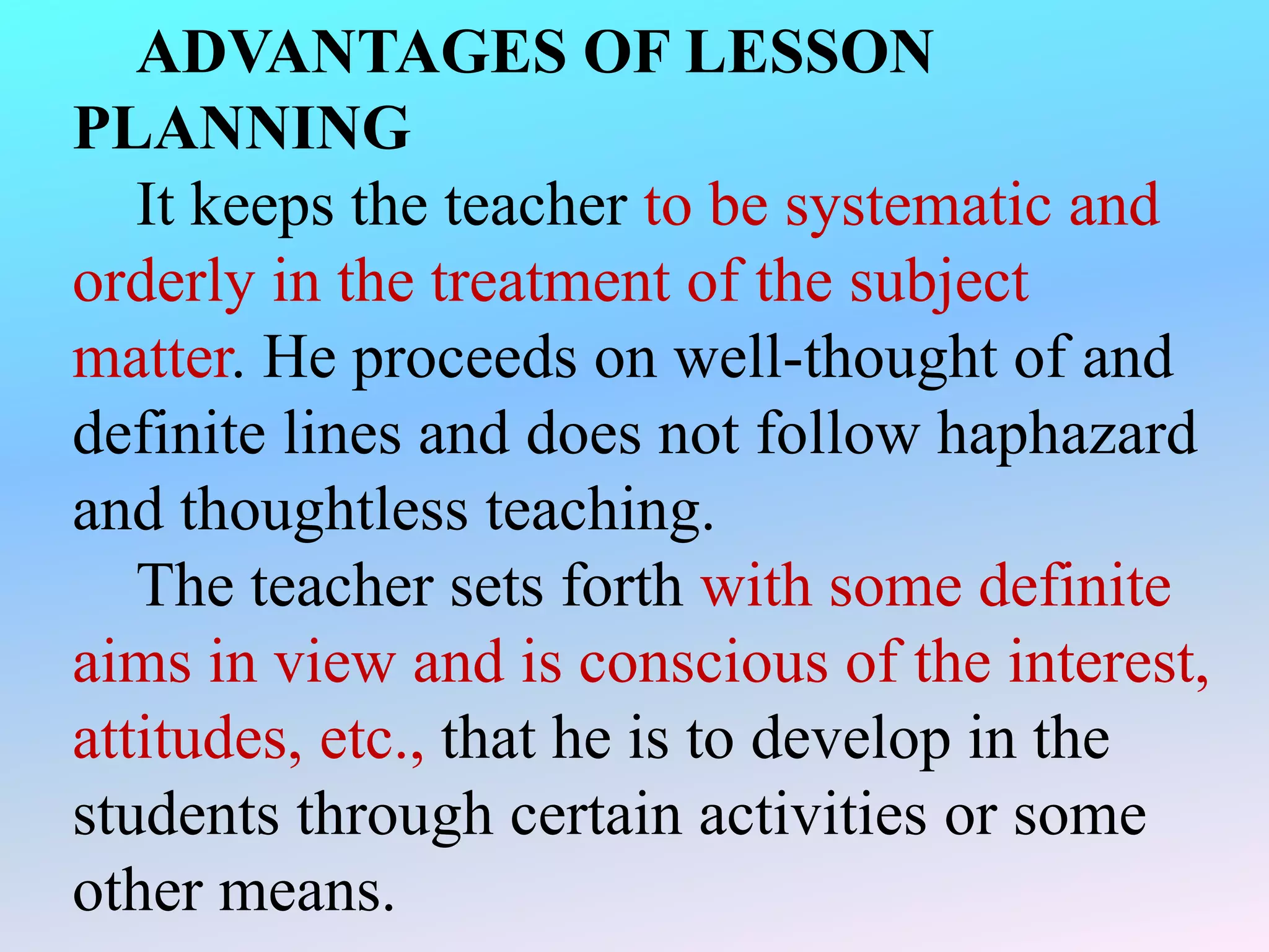 Lesson planning | PPTX