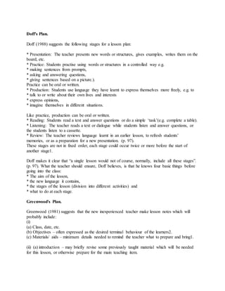 Lesson planning | DOCX