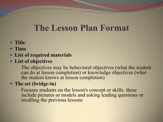 Lesson planning | PDF