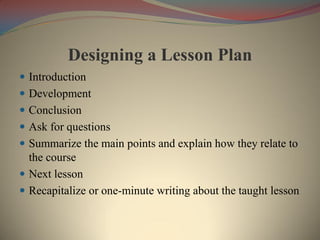 Lesson planning | PDF