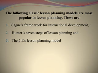 Lesson planning | PDF