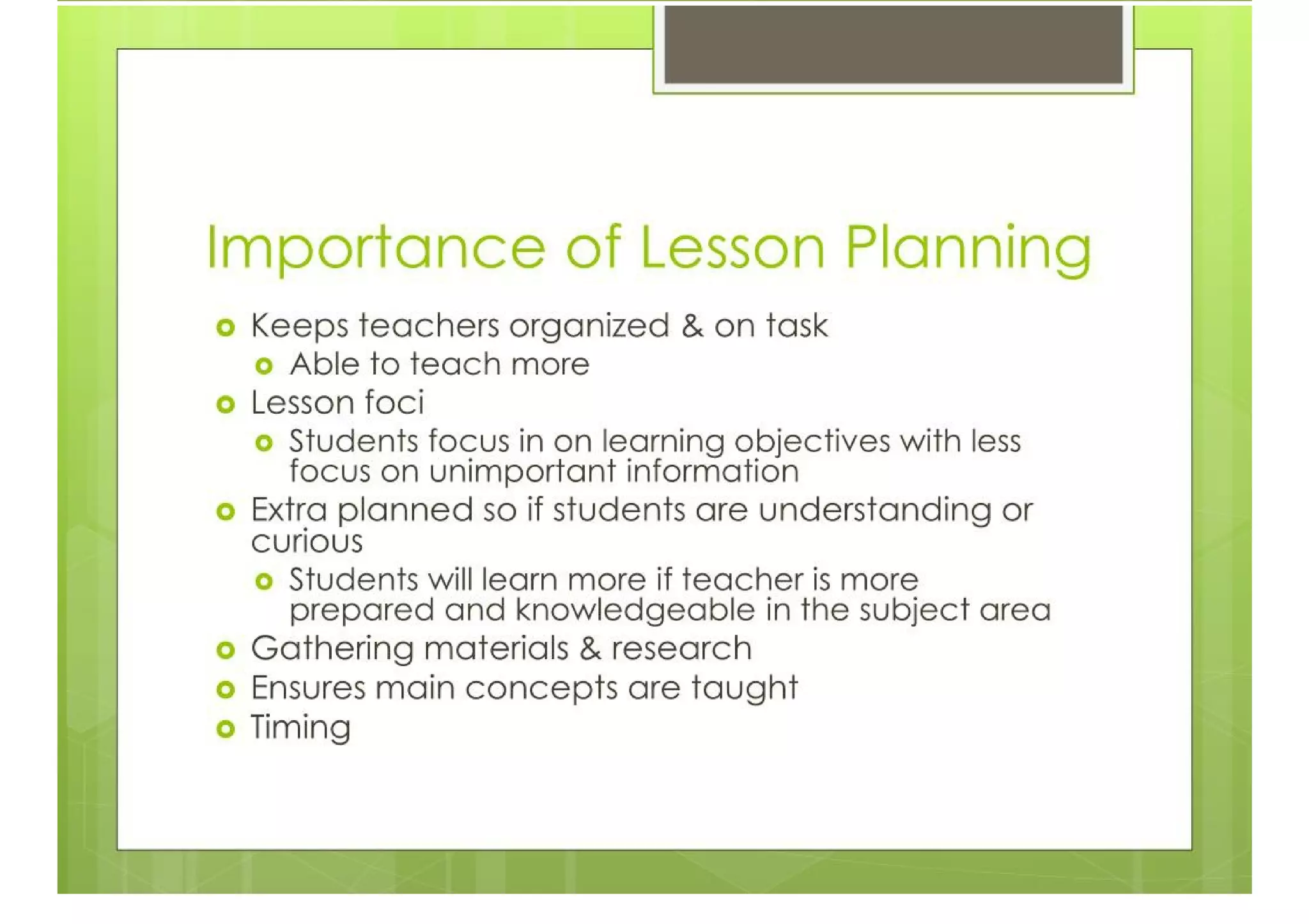 Lesson Planning | PPT