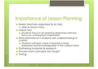 Lesson Planning | PPT