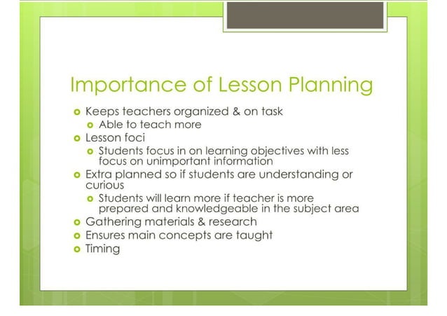 Lesson Planning | PPT