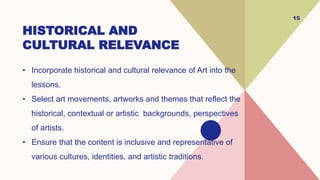 Lesson Planning for teaching art education at Secondary level. | PPTX
