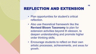 Lesson Planning for teaching art education at Secondary level. | PPTX