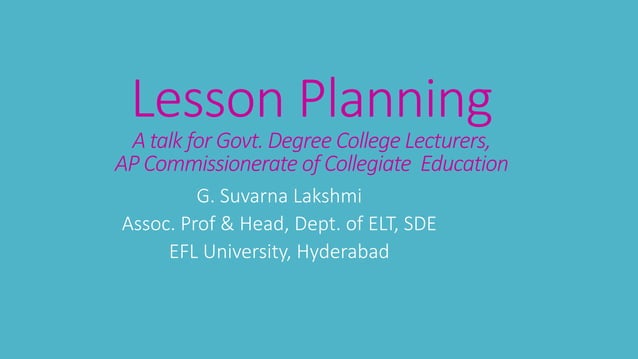 Lesson planning apcce1 | PPT