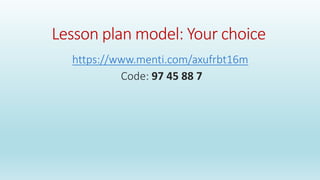 Lesson planning apcce1 | PPT