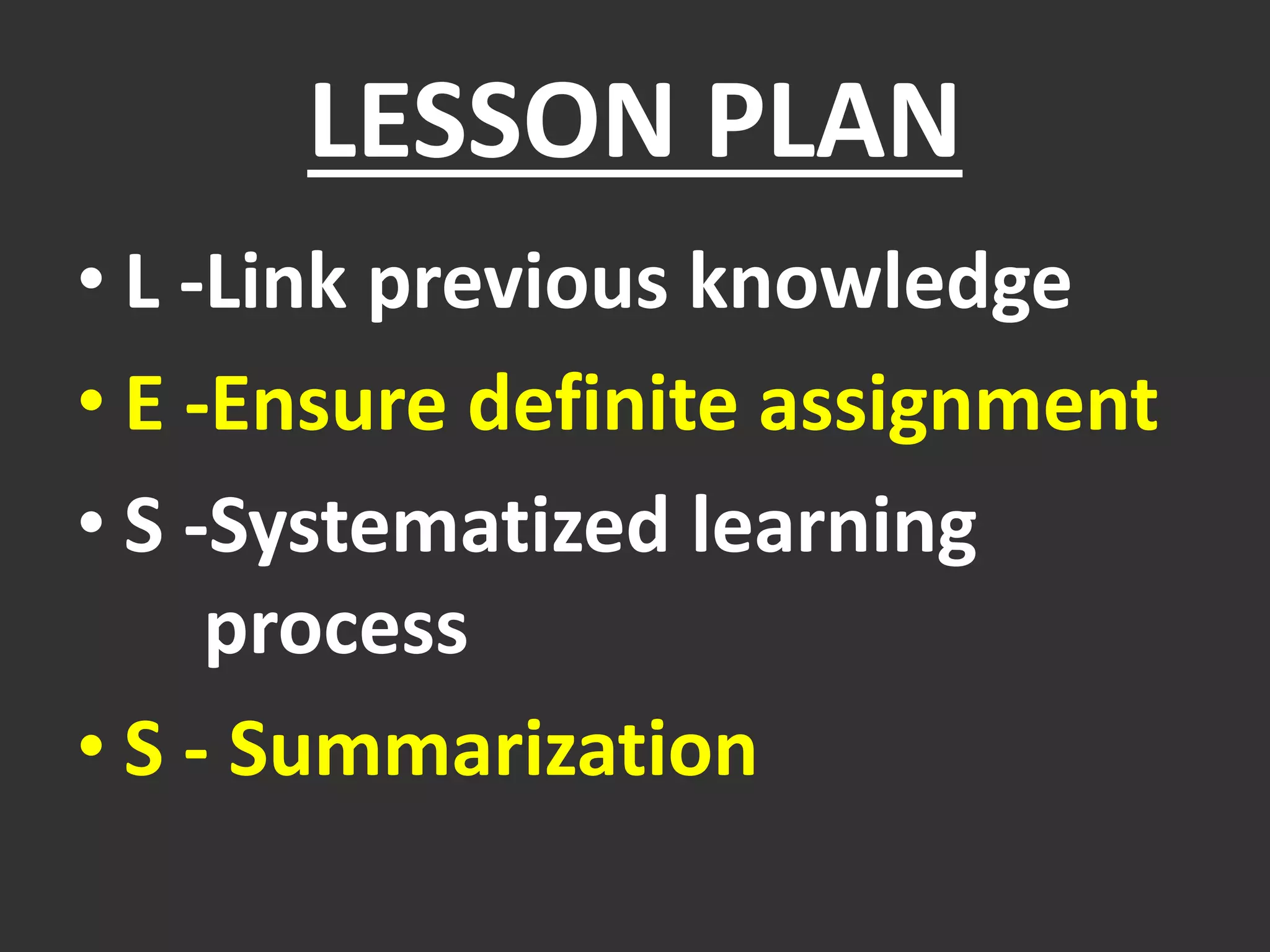 INTRODUCTION TO LESSON PLANNING | PPTX