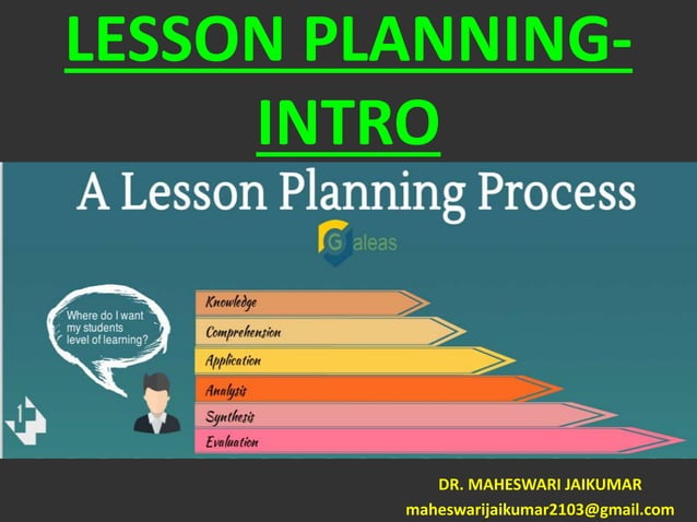 INTRODUCTION TO LESSON PLANNING | PPTX | Educational Assessment | Education