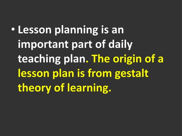 INTRODUCTION TO LESSON PLANNING | PPTX | Educational Assessment | Education