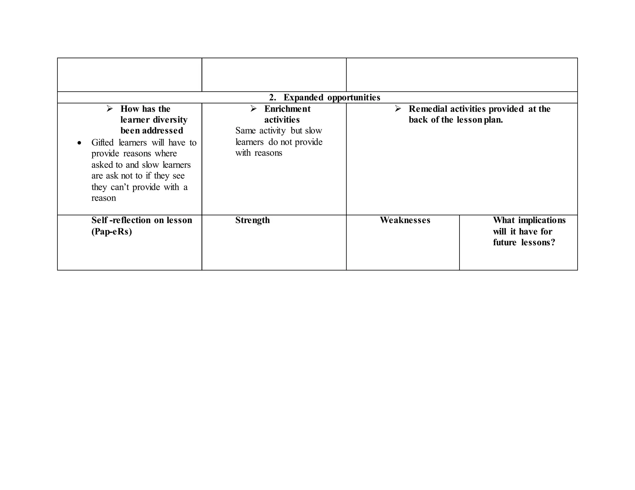 Lesson planning 4 | DOCX