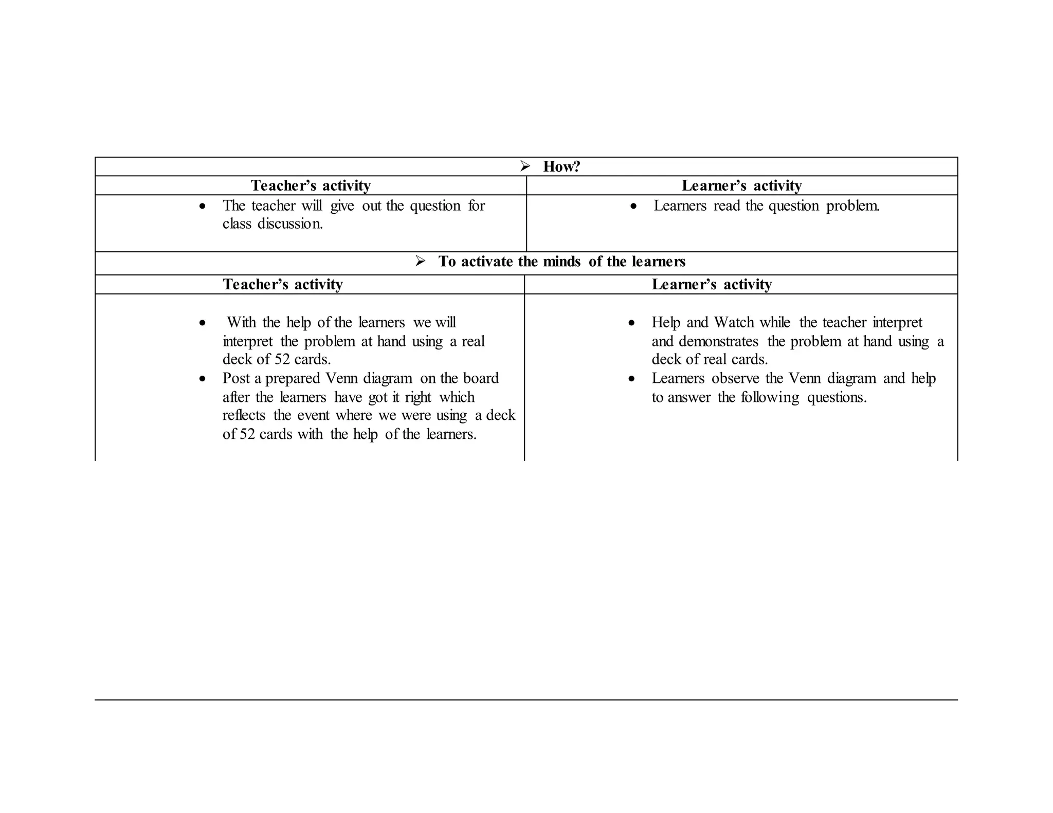 Lesson planning 4 | DOCX