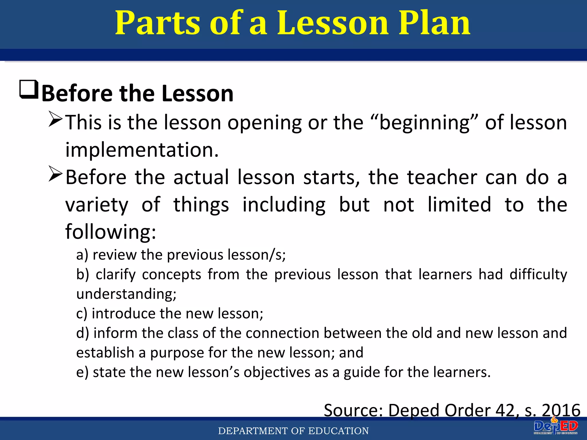Lesson Planning for DepEd Teachers | PPT
