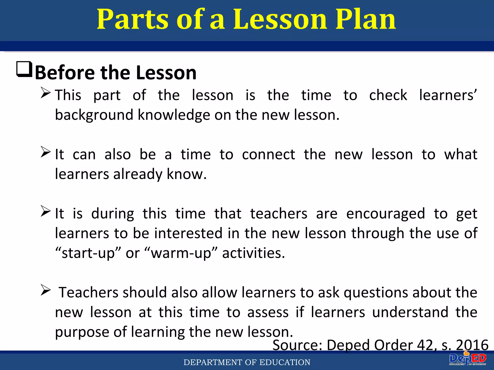 Lesson Planning for DepEd Teachers | PPT
