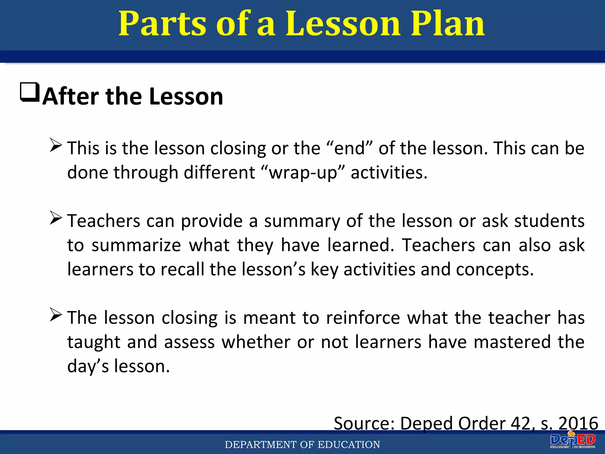 Lesson Planning for DepEd Teachers | PPT