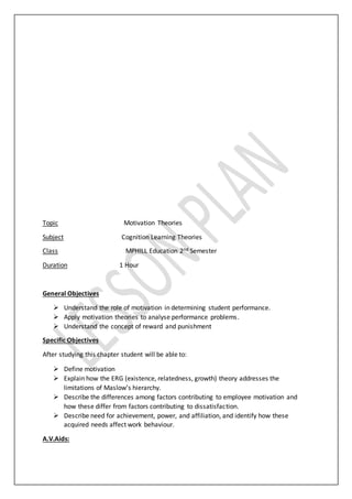 Lesson planning motivation | DOCX