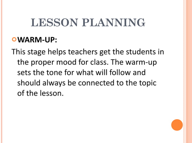 Lesson planning presentation 2011 | PPT