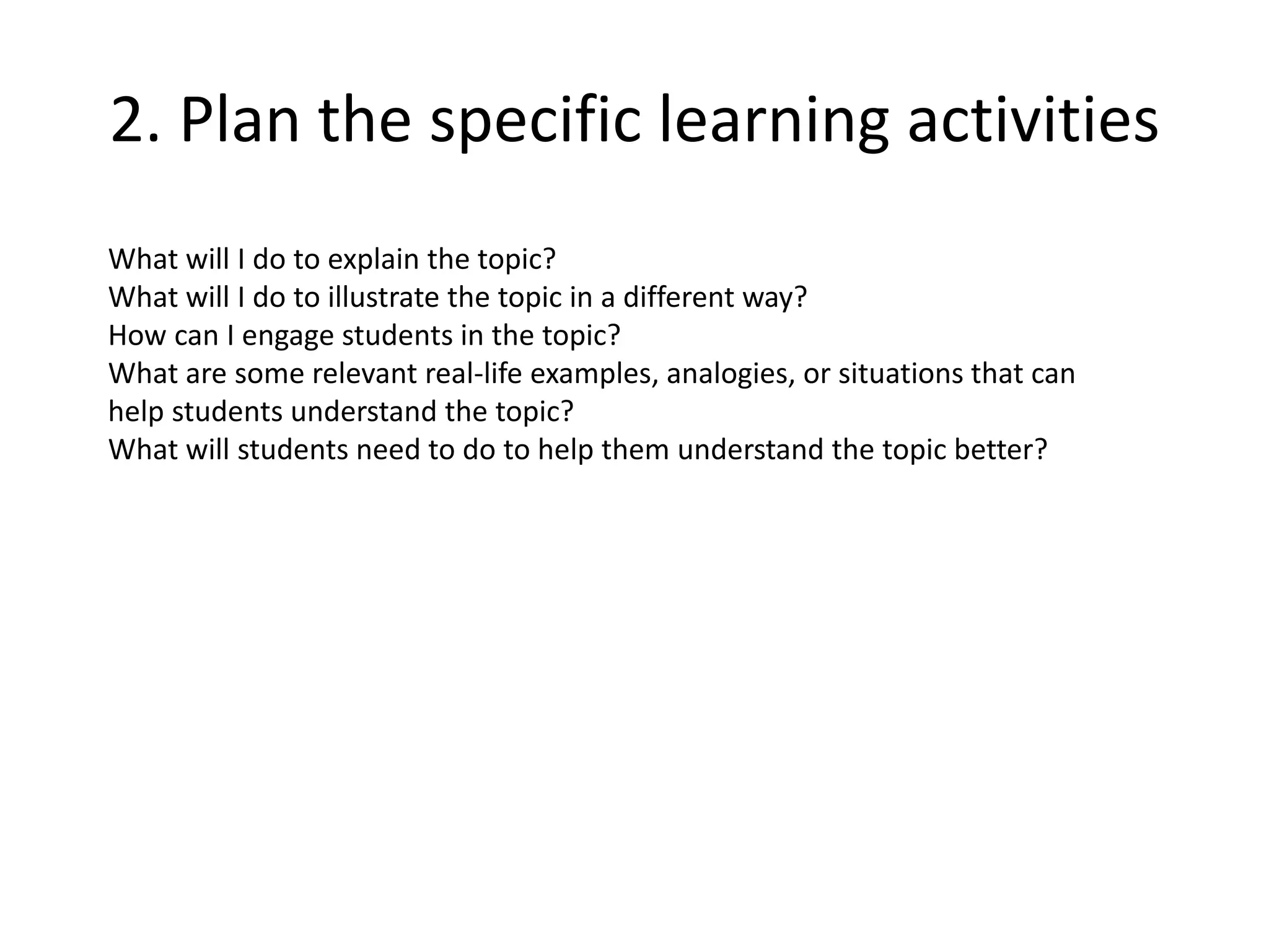 lesson planning for teaching methods for kids | PPT