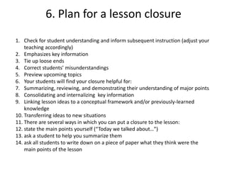 lesson planning for teaching methods for kids | PPT