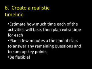 Lesson planning steps | PPTX