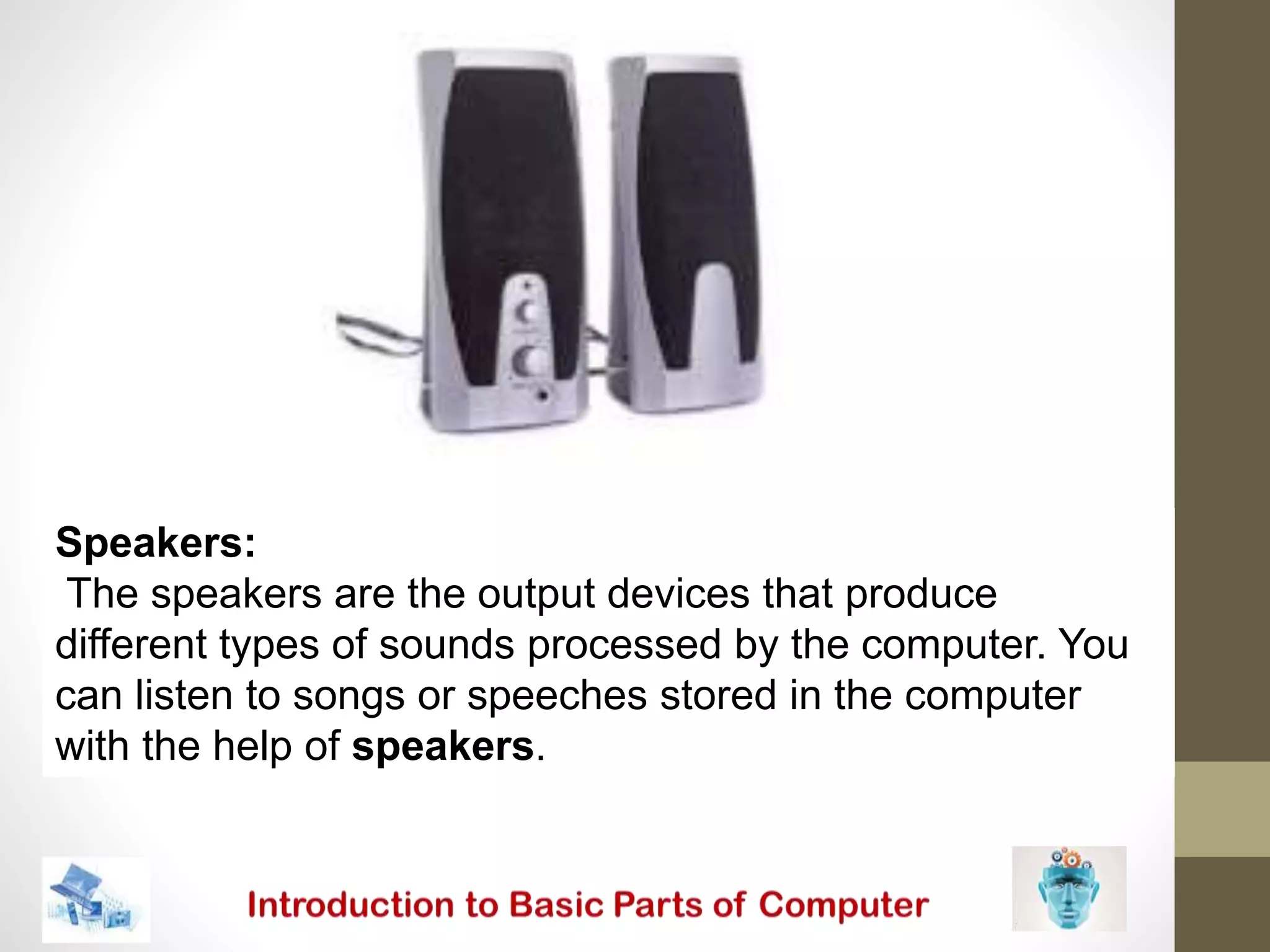 introduction to Basic parts of the computer | PPTX