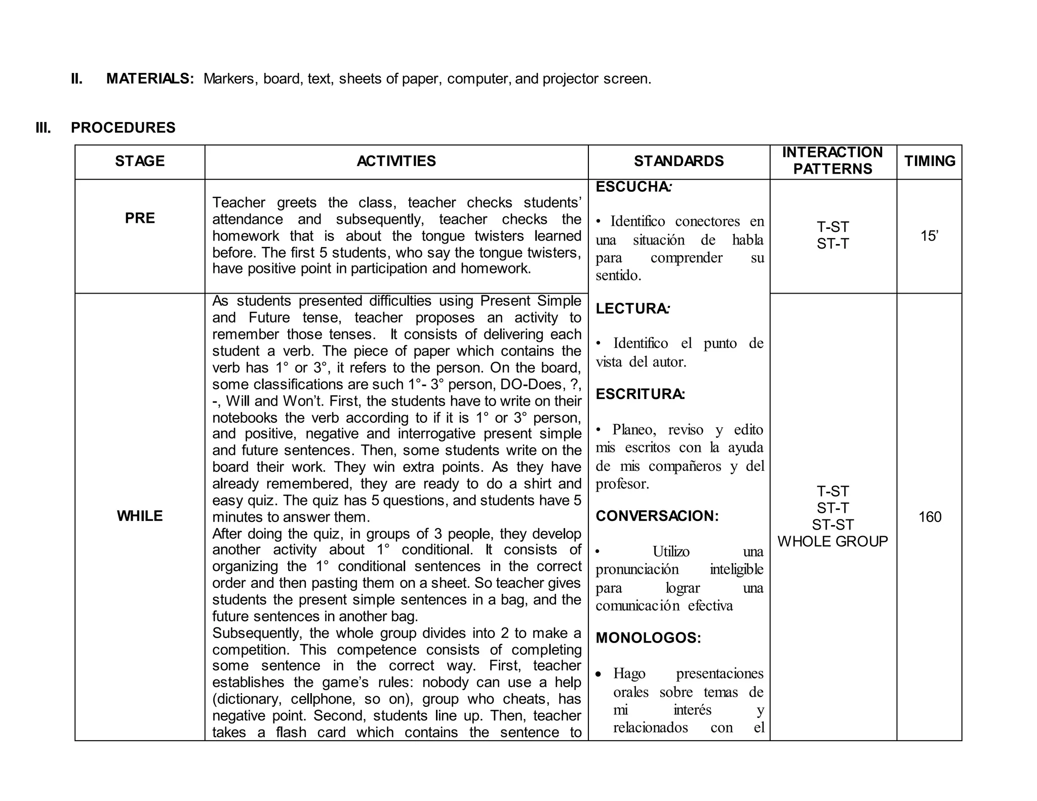 First Conditional - Lesson plan | DOCX