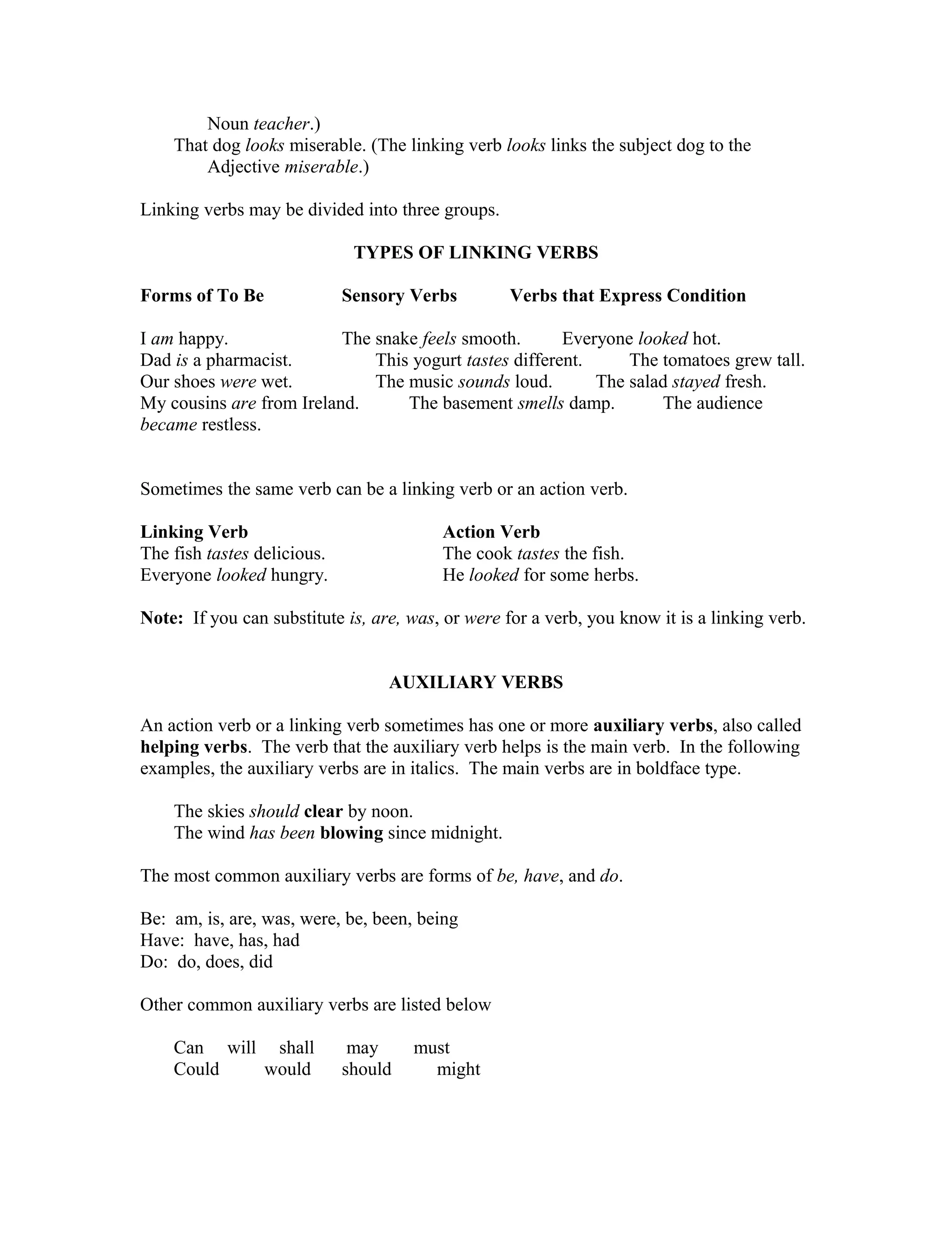 Lesson plan nouns and verbs | DOC