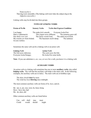 Lesson plan nouns and verbs | DOC