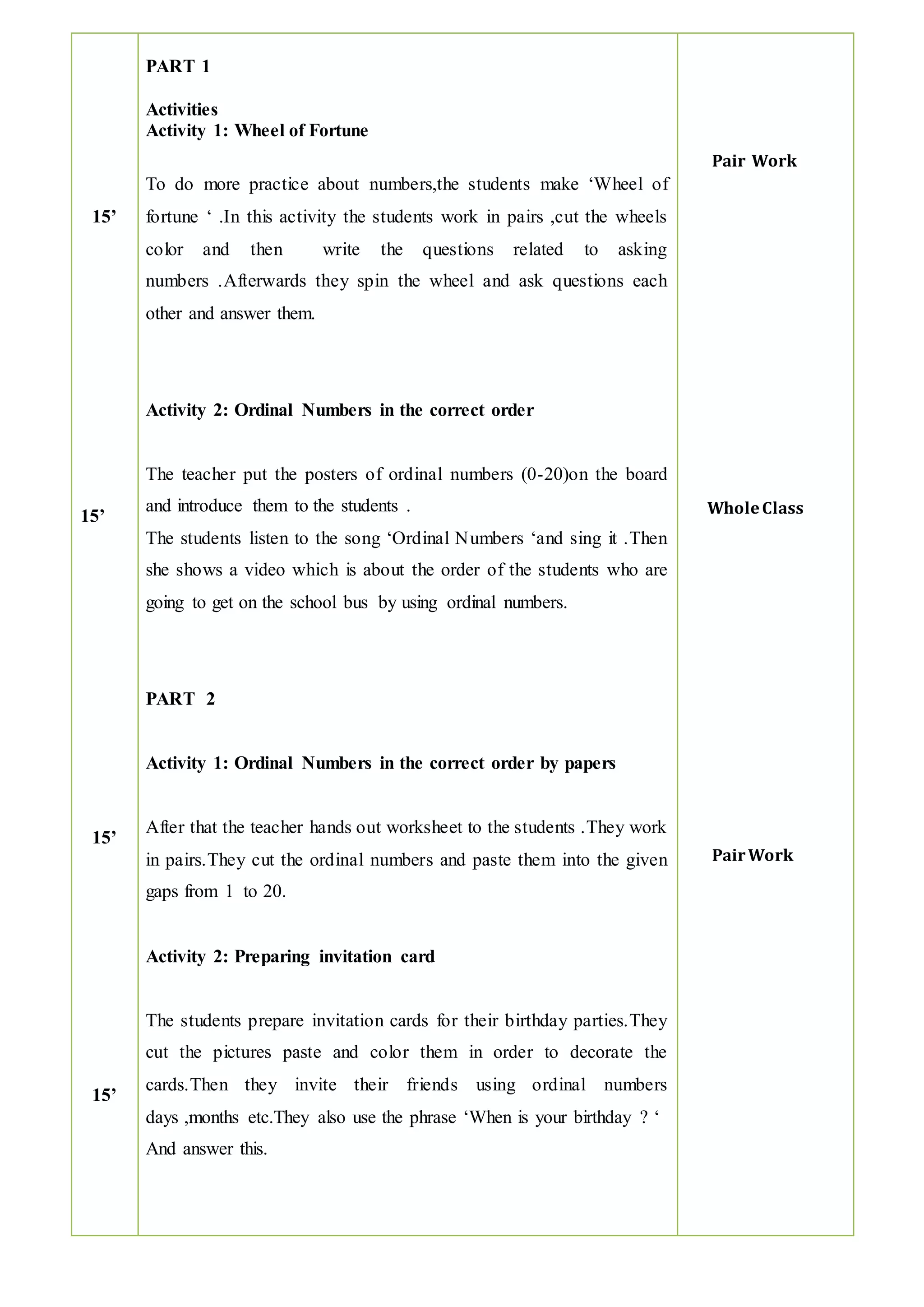 Lesson plan numbers 3 4- | DOCX